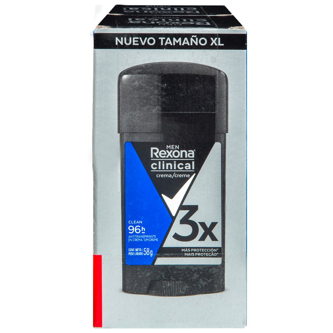 Pack 2 Uds Antitraspirante en Barra Clinic Men Clen Rexona 58g - 986454