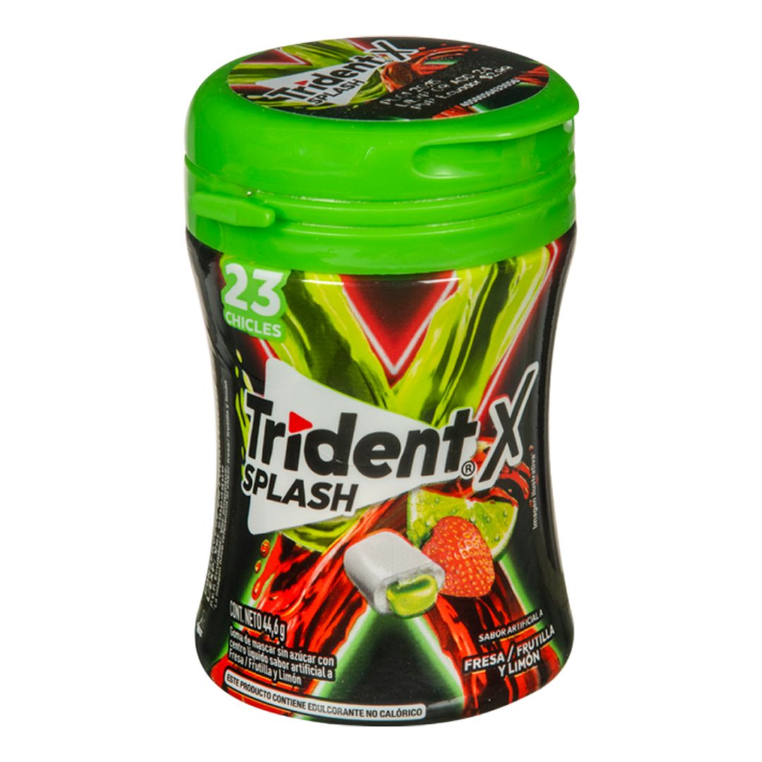 Chicle Splash Trident en Botella 44.6g - 988762