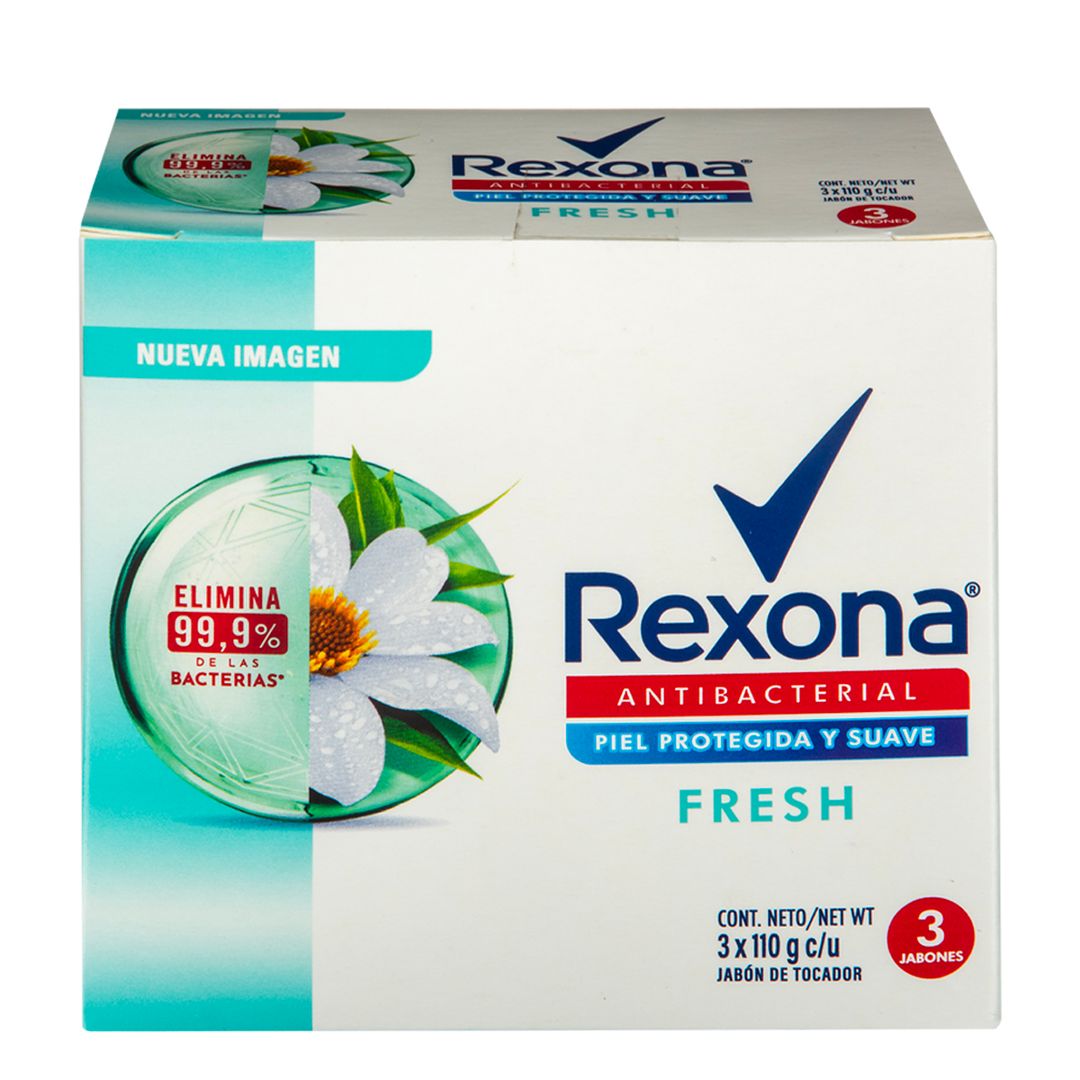 Pack 3 uds Jabón Antibacterial Rexona Fresh 110g - 989516