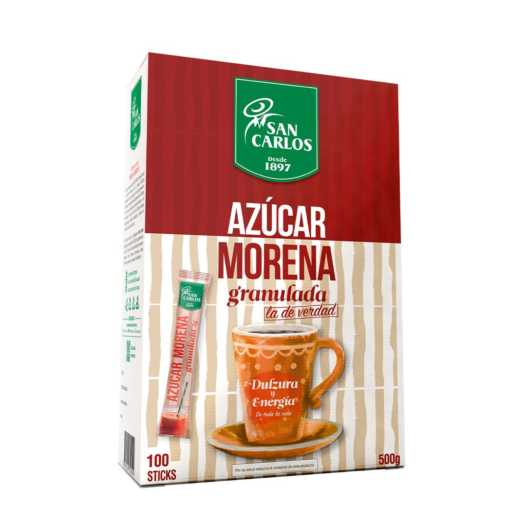 Azúcar Morena Granulada San Carlos 5g - 100 Sobres - 989518