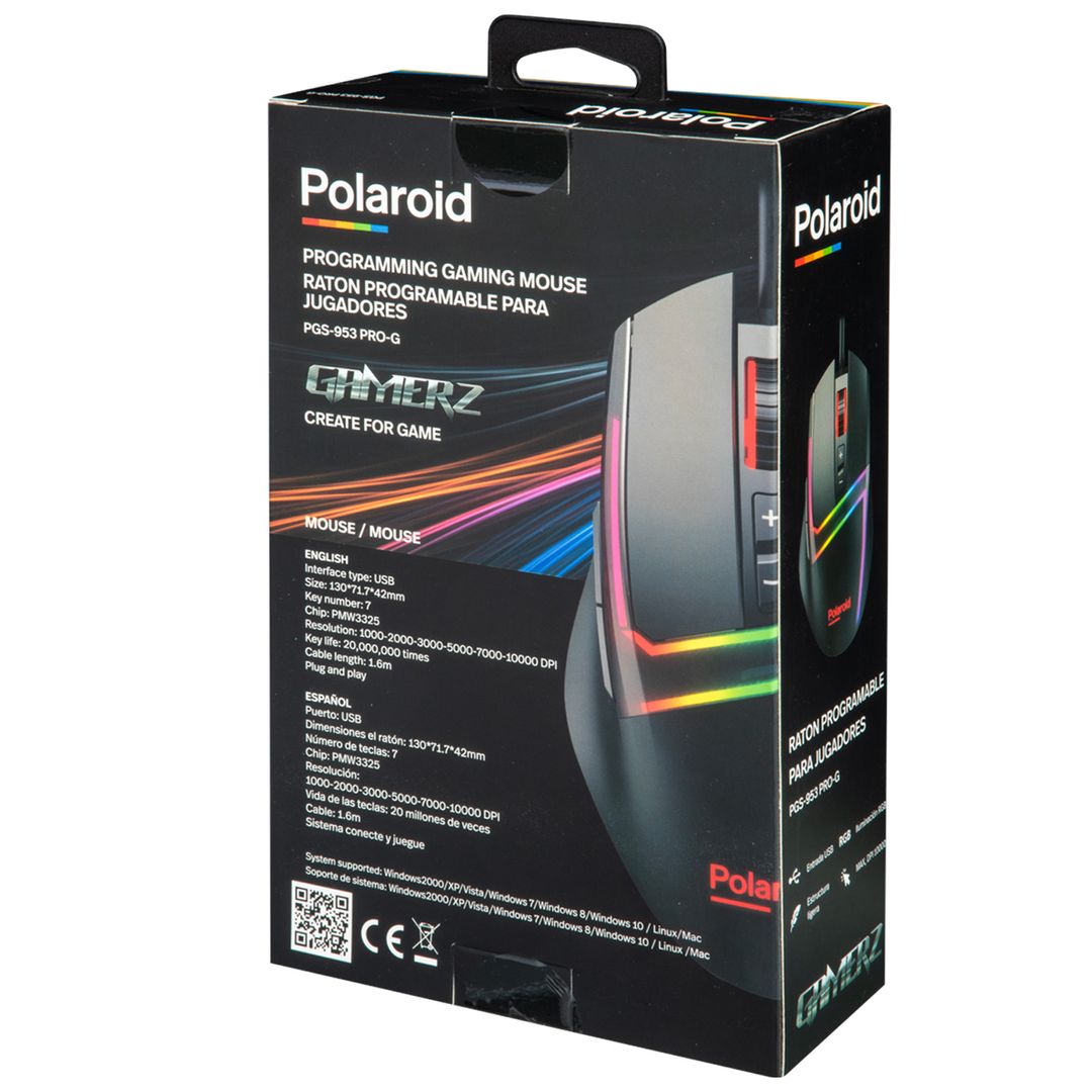 Mouse Gaming Polaroid PGS-953PRO/G Negro - 989961