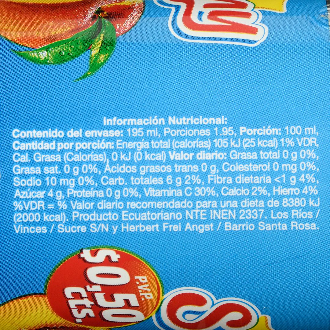 Jugo Sunny Durazno 195ml - 990671