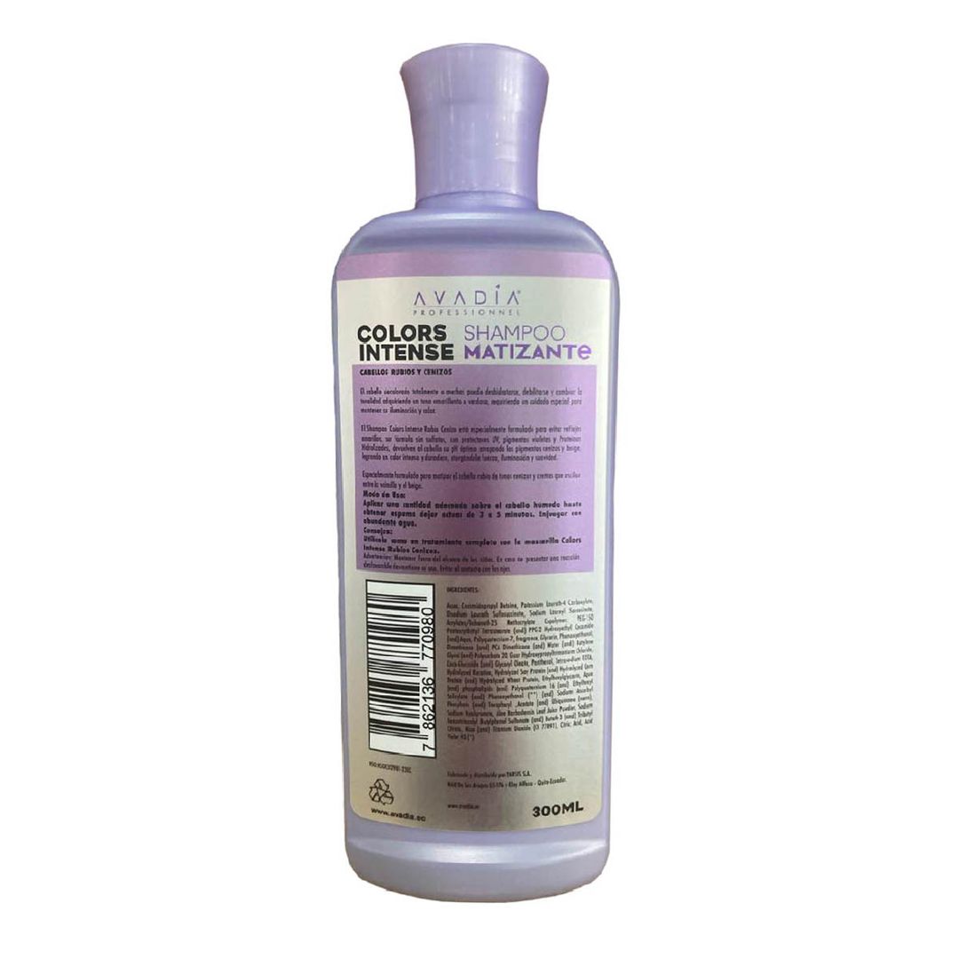 Shampoo Matizante Avadia Rubios & Cenizos Colors Intense 300ml - 991572