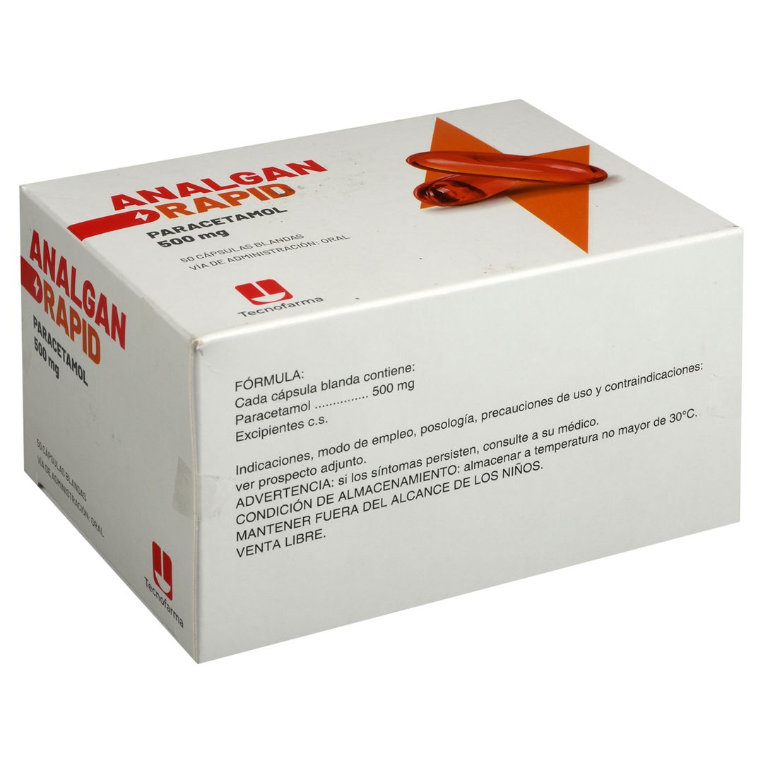 Pack 50 Uds Analgan Rapid en Cápsulas 500mg - 991958