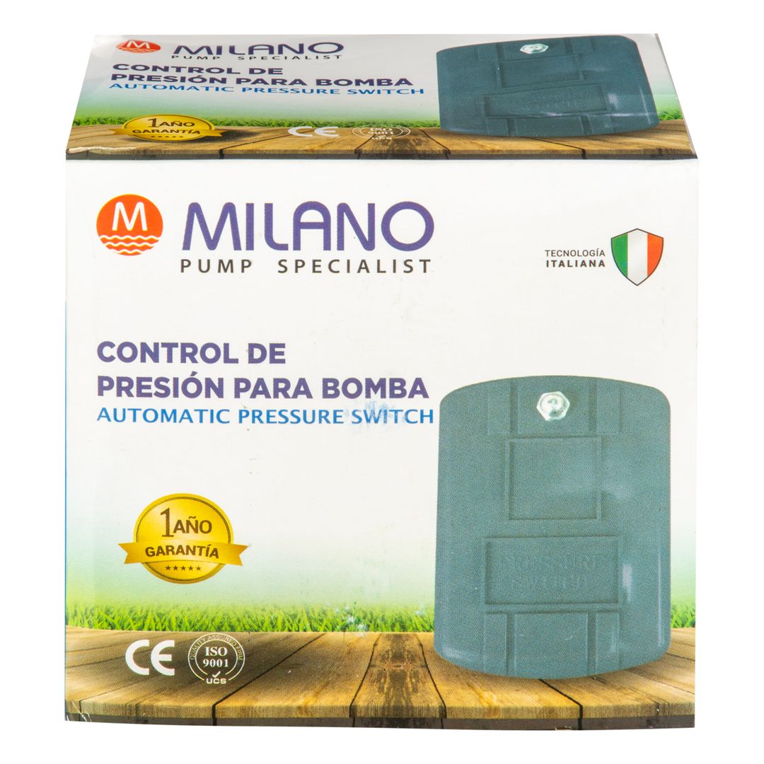 Control Switch de Presión Milano para Bomba Gris 9x6.5x6cm - 992886