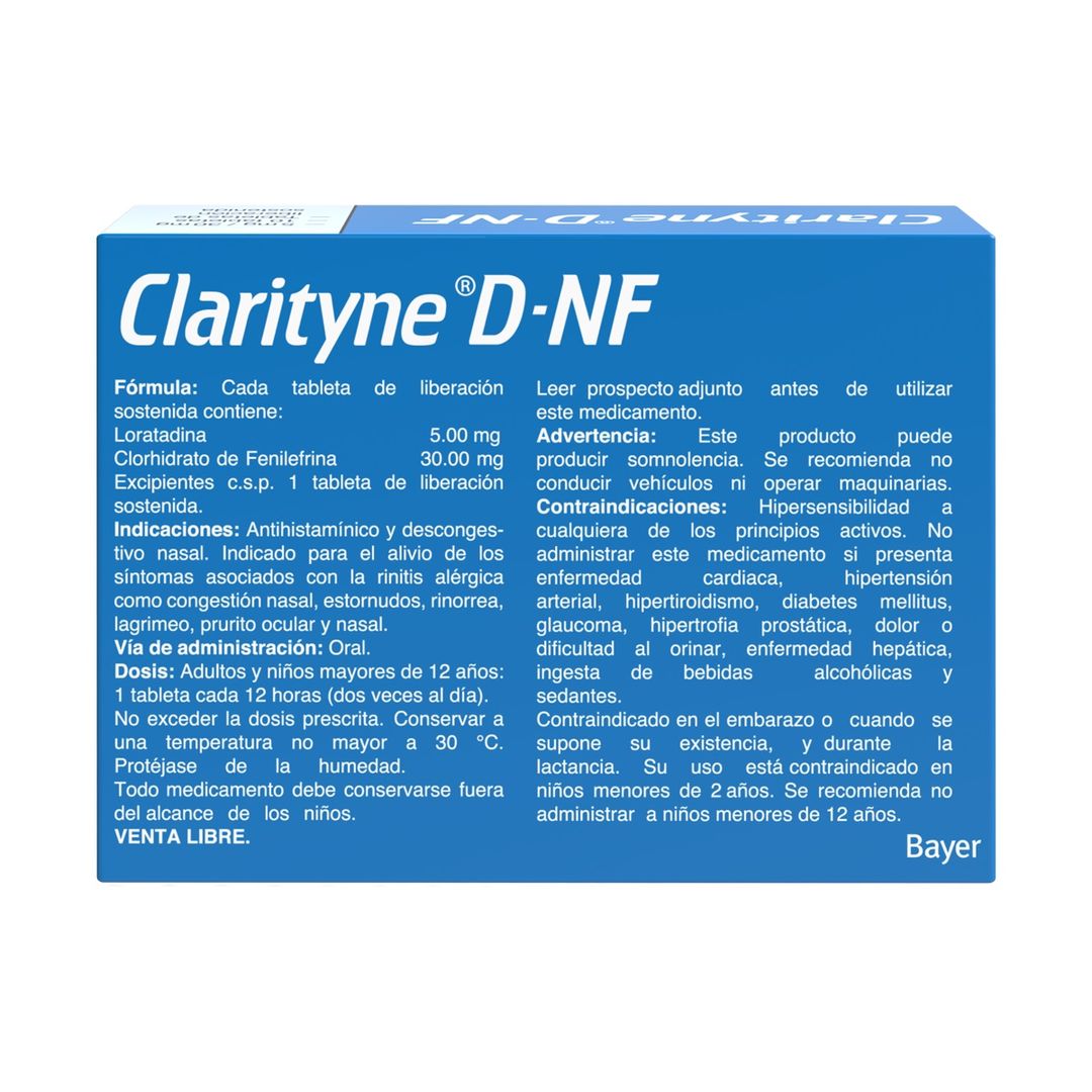 Tabletas Clarityne D-NF - 10 Unidades - 994208