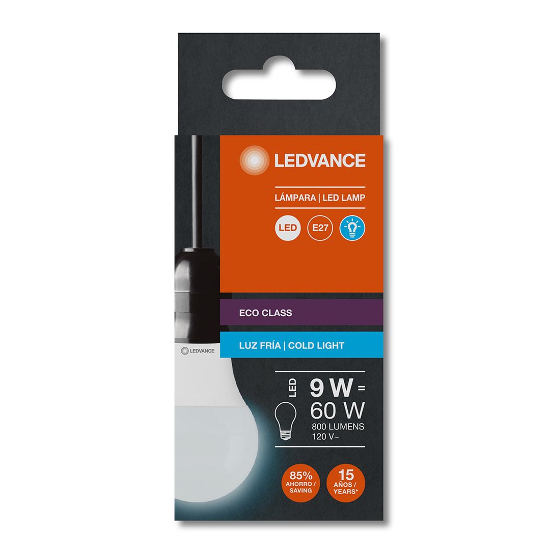 Foco Led Ledvance A60 E27 9W 6500K Luz Fría - 994329