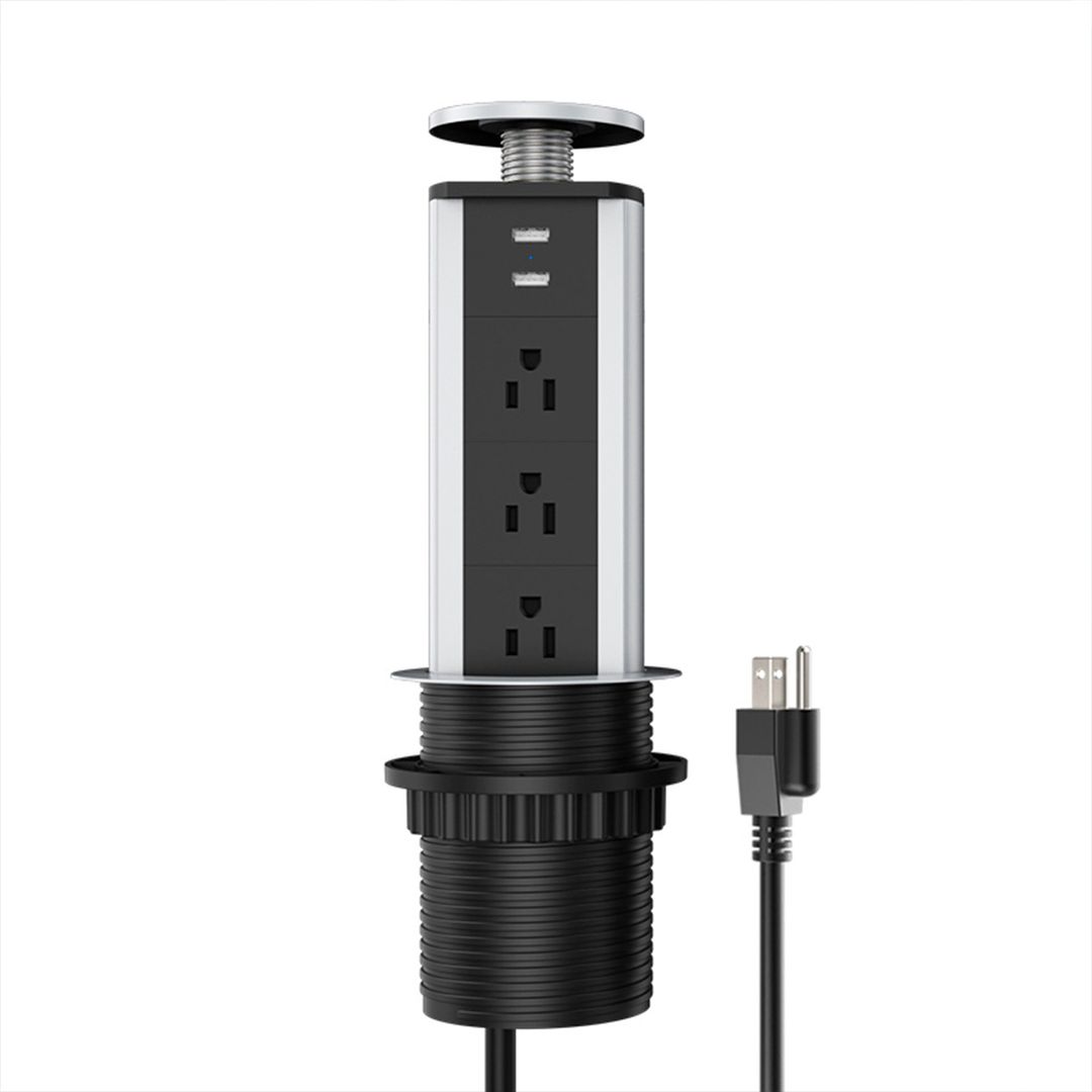 Tomacorriente Multiple Empotrable Good Choice Negro Vertical 3 Tomas ...