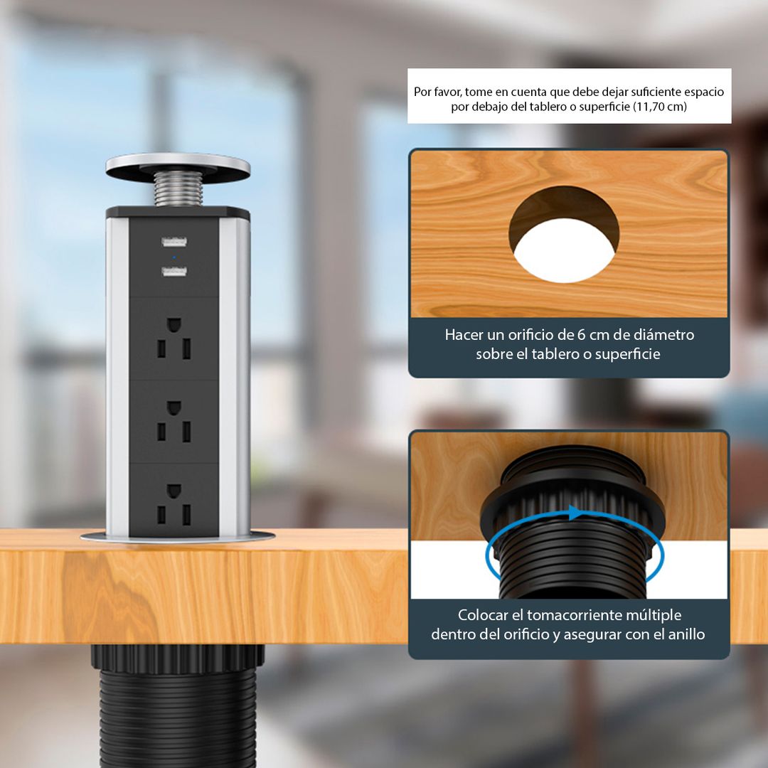 Tomacorriente Multiple Empotrable Good Choice Negro Vertical 3 Tomas ...