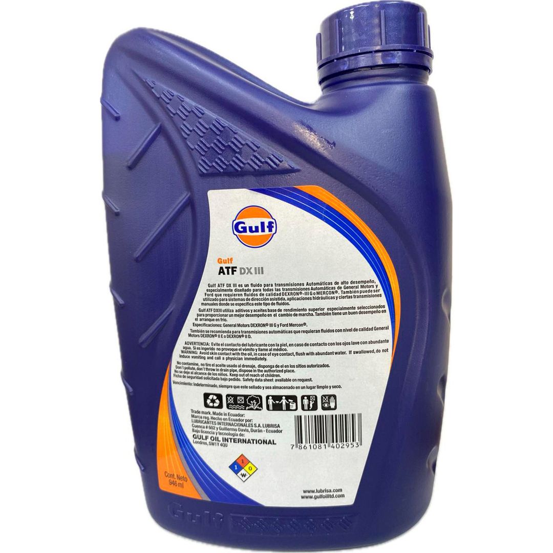 Aceite Automotriz Gulf Atf DX III Azul 1L - 997840
