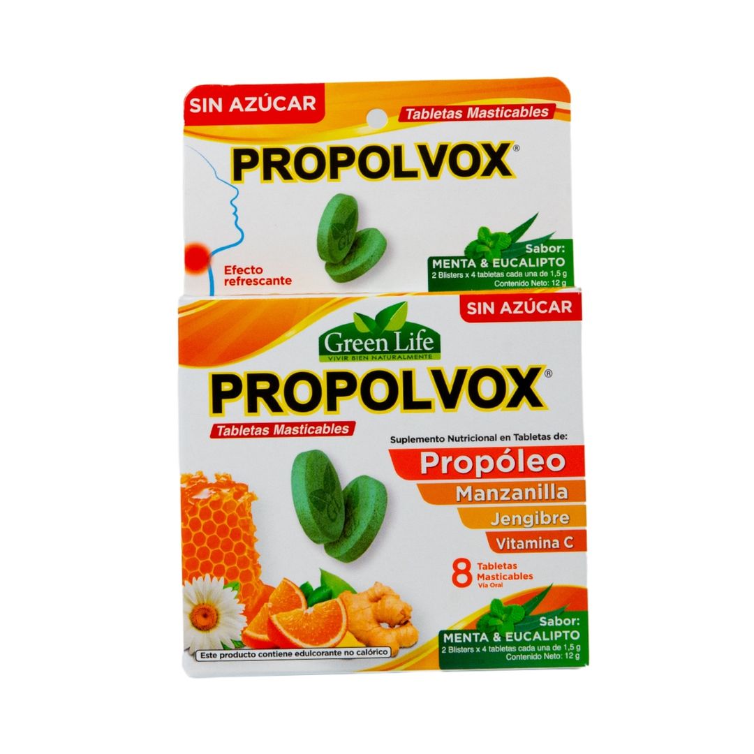 Tabletas Masticables Propolvox Green Life - 8 Unidades - 998055