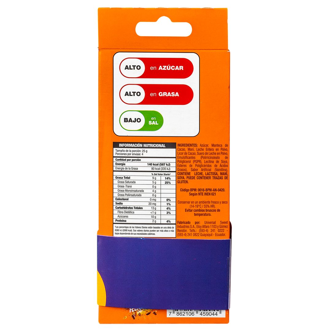 Pack 4 Uds Chocolate Manicho 25g - 998649