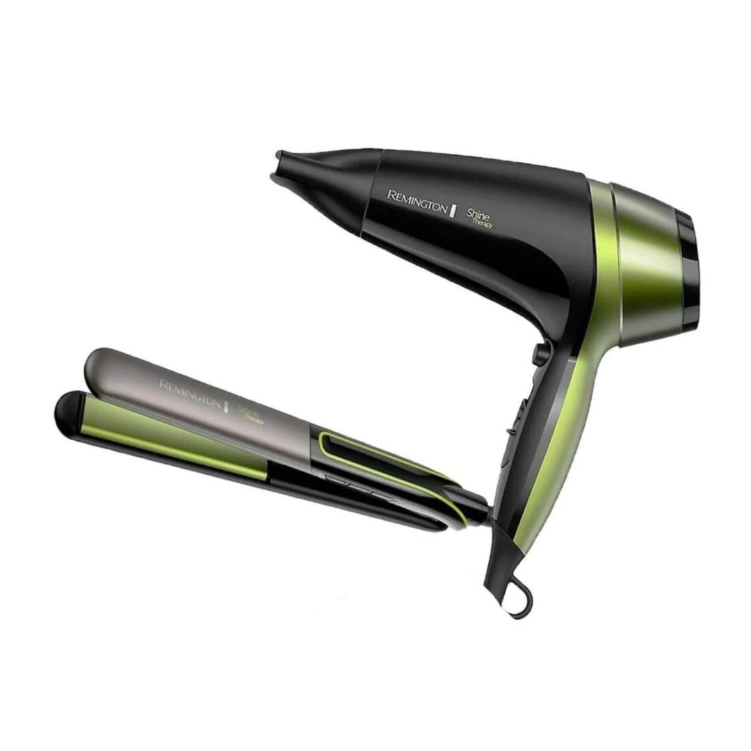 Set Plancha y Secadora para Cabello Remington Shine Therapy Aguacate ...