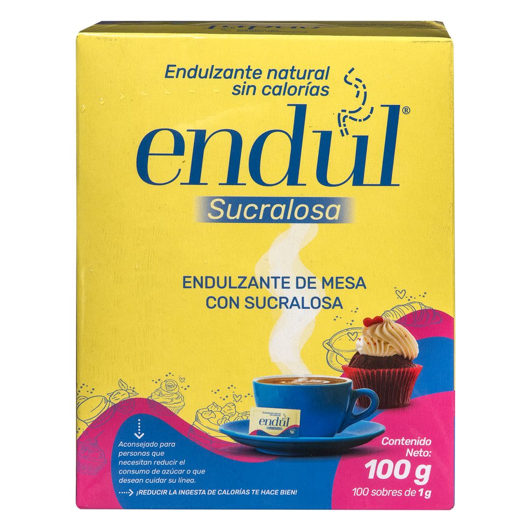 Endulzante Endul con Sucralosa 100 Sobres - Gratis Empaque de 25g - 999398