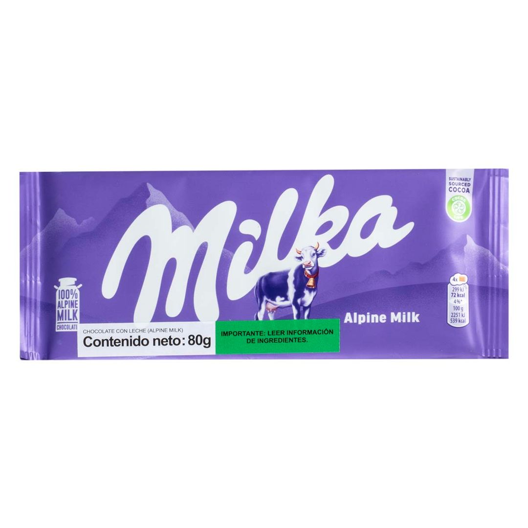 Tableta de Chocolate con Leche Milka 80g - 999564