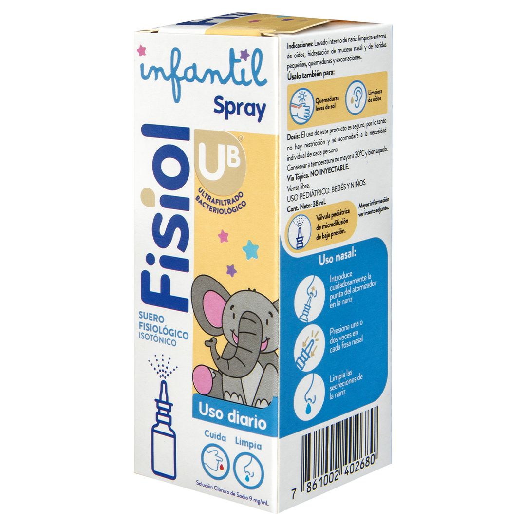Suero Fisiológico Fisiol UB Infantil en Spray 38ml - 1002148
