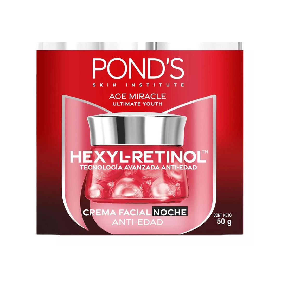 Crema Facial Pond's Antiedad Age Miracle con Hexyl-Retinol Noche 50g ...
