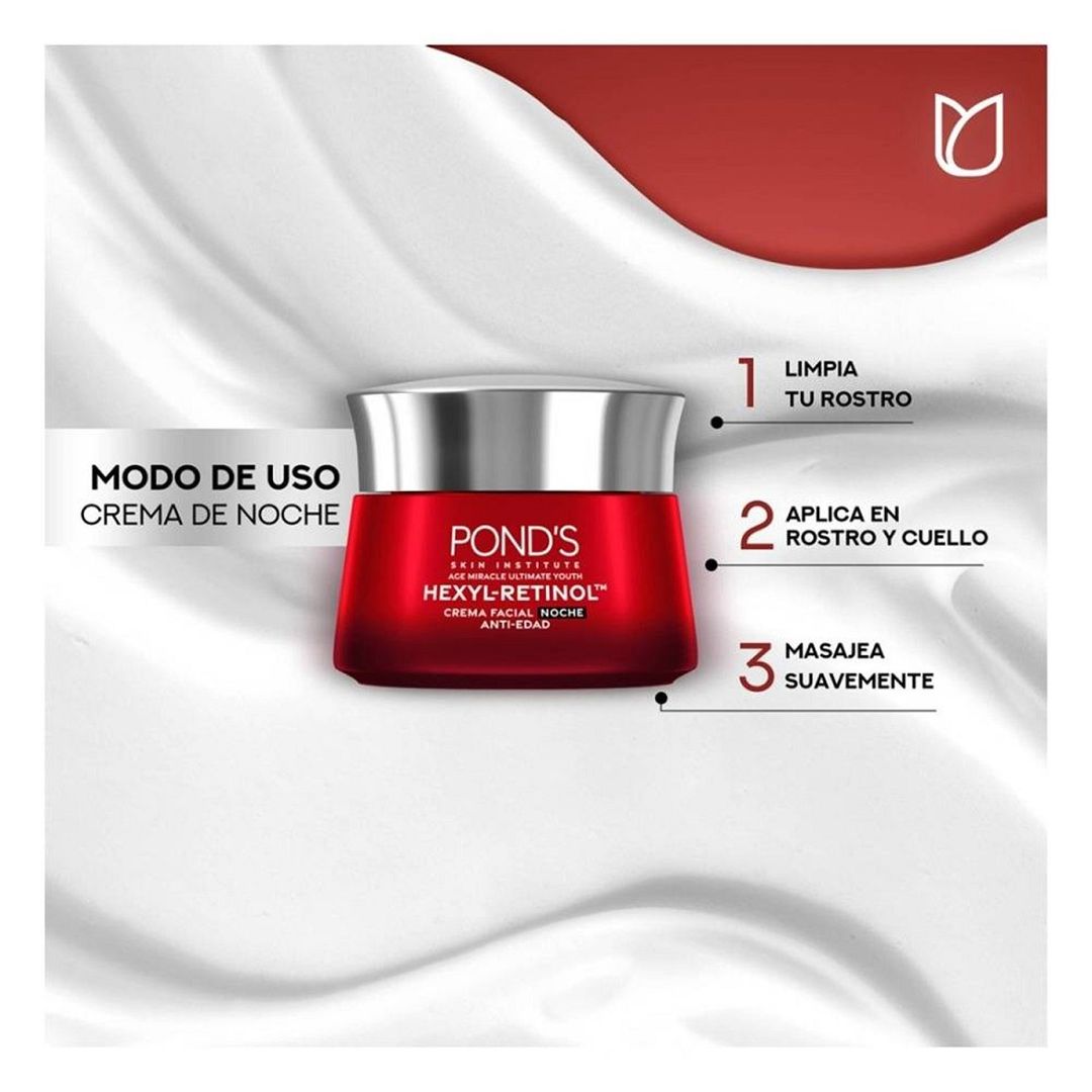 Crema Facial Pond's Antiedad Age Miracle con Hexyl-Retinol Noche 50g ...