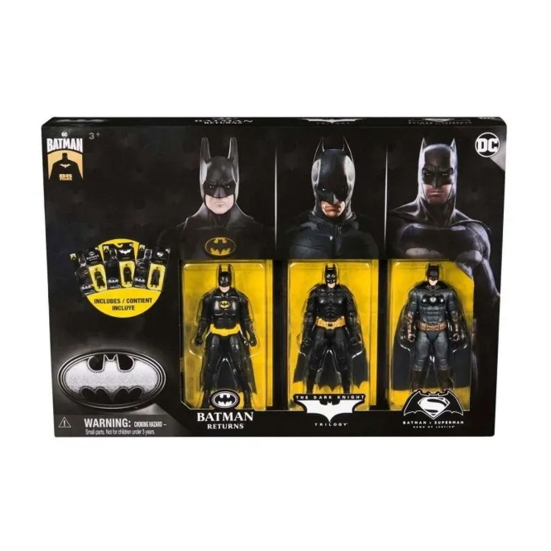 Set 3 Uds Figura DC Batman 85 Aniversario 10cm - 1004245