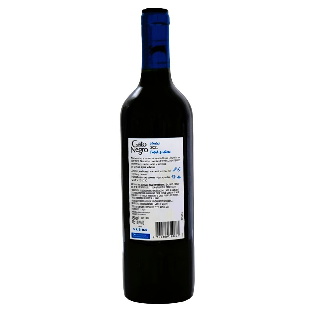 Vino Tinto Gato Negro Merlot 750ml - 1004973