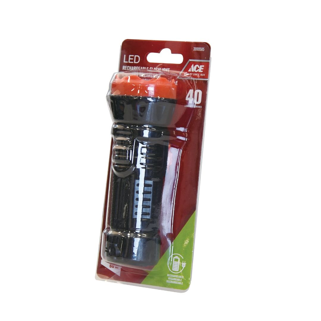 Linterna Led Recargable Ace Negra con Roja 40lm - 1005556