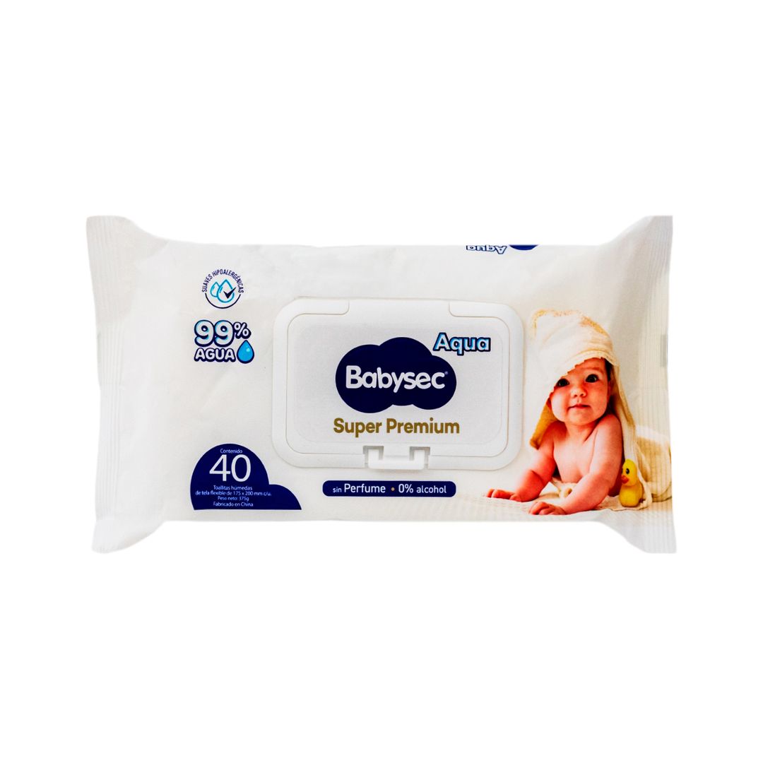 Toallitas Húmedas Babysec 99% Agua FlowPack - 40 Unidades - 1006004