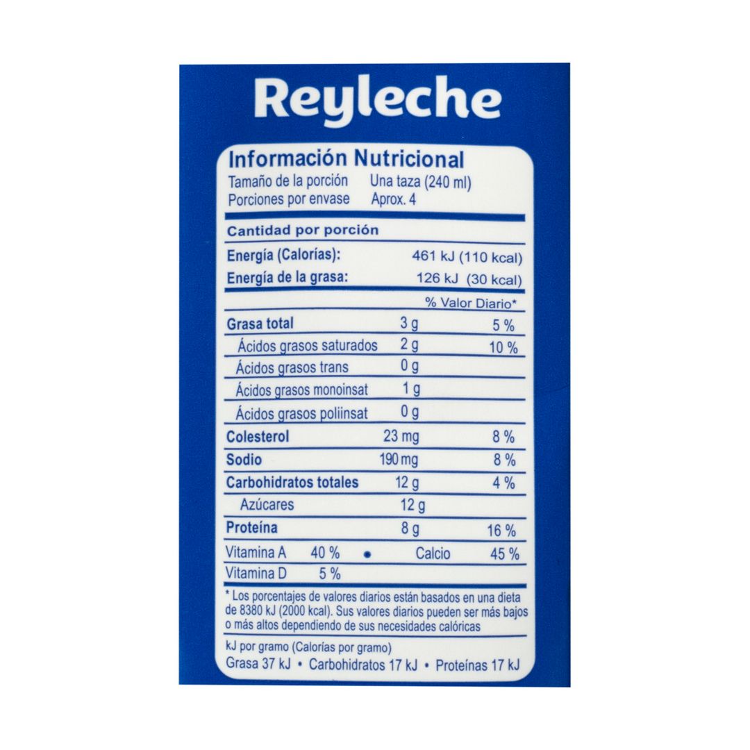 Leche Deslactosada Rey Leche UHT 1L - 1006010