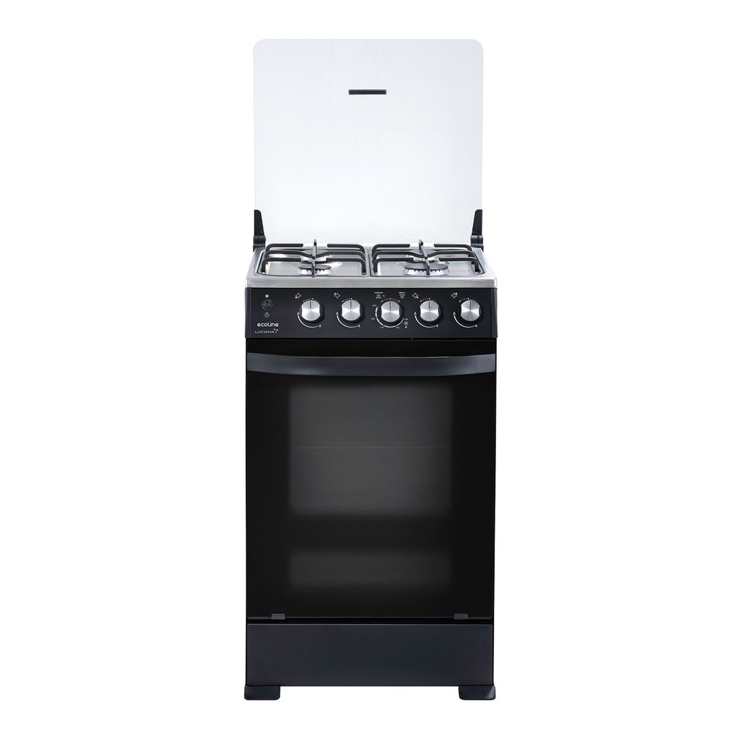 Cocina a Gas Ecoline 4 Quemadores Grill Luciana Negra - 55cm | 131207 ...