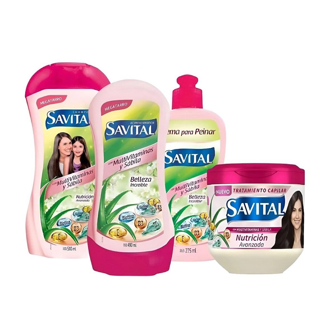 Tratamiento Capilar Savital con Multivitaminas y Sábila 425ml - 1007971
