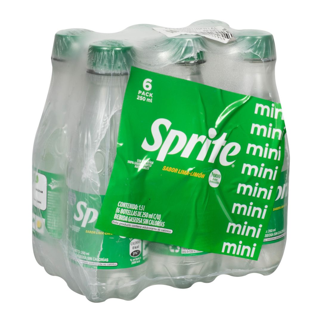 Pack 6 Uds Cola Sprite Lima Limón 250ml - 1008407