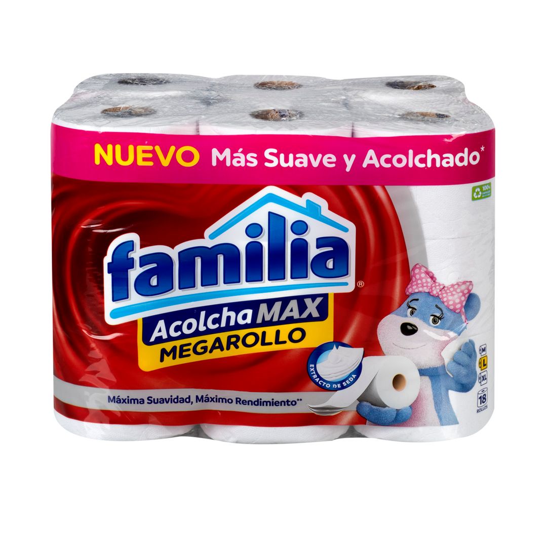 Pack 18 Uds Papel Higiénico Familia AcolchaMax MegaRollo 31m - 1008348