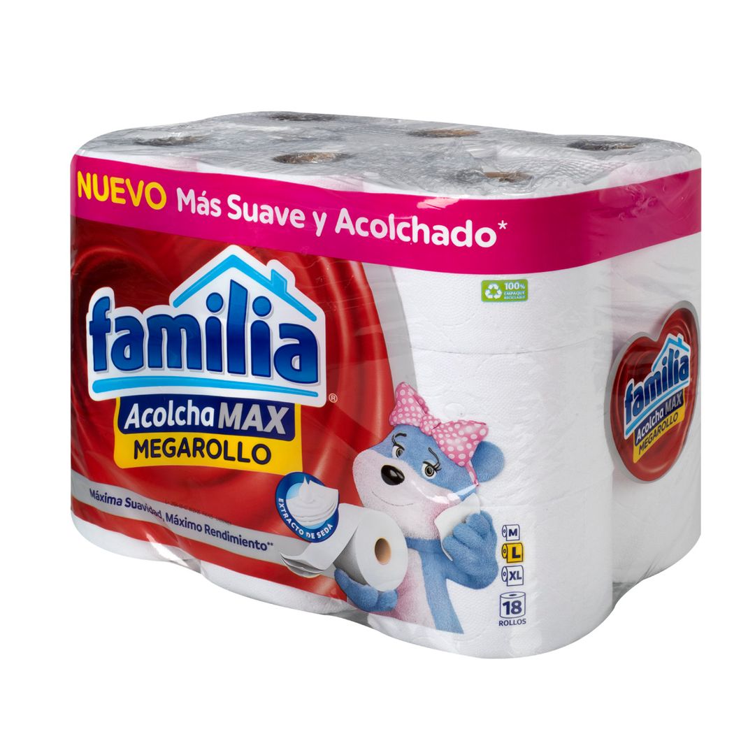 Pack 18 Uds Papel Higiénico Familia AcolchaMax MegaRollo 31m - 1008348