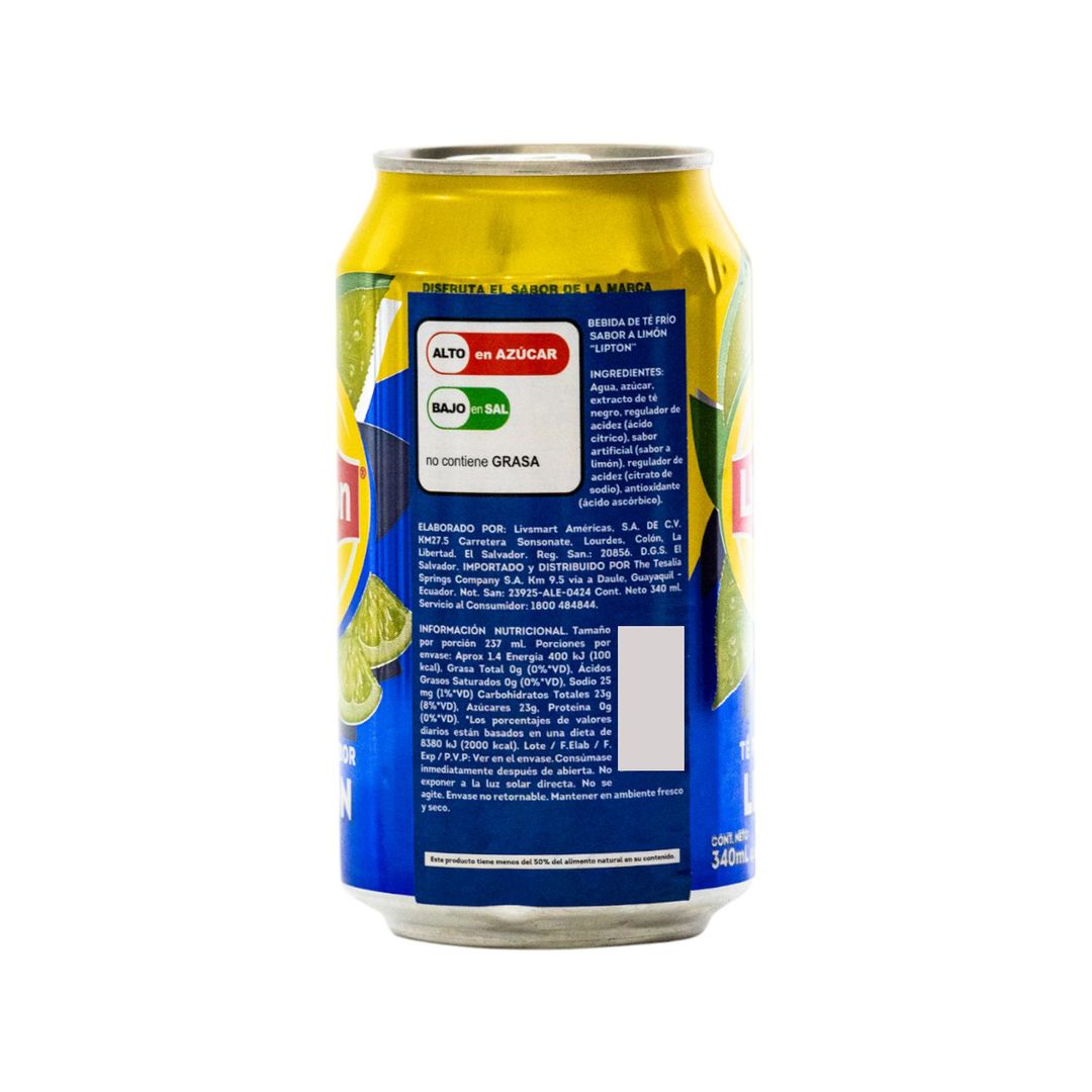 Té Frío Lipton Limón 340 ml - 1011977