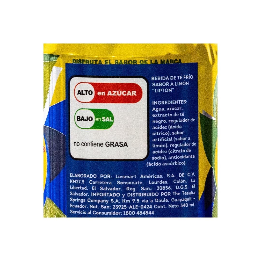Té Frío Lipton Limón 340 ml - 1011977