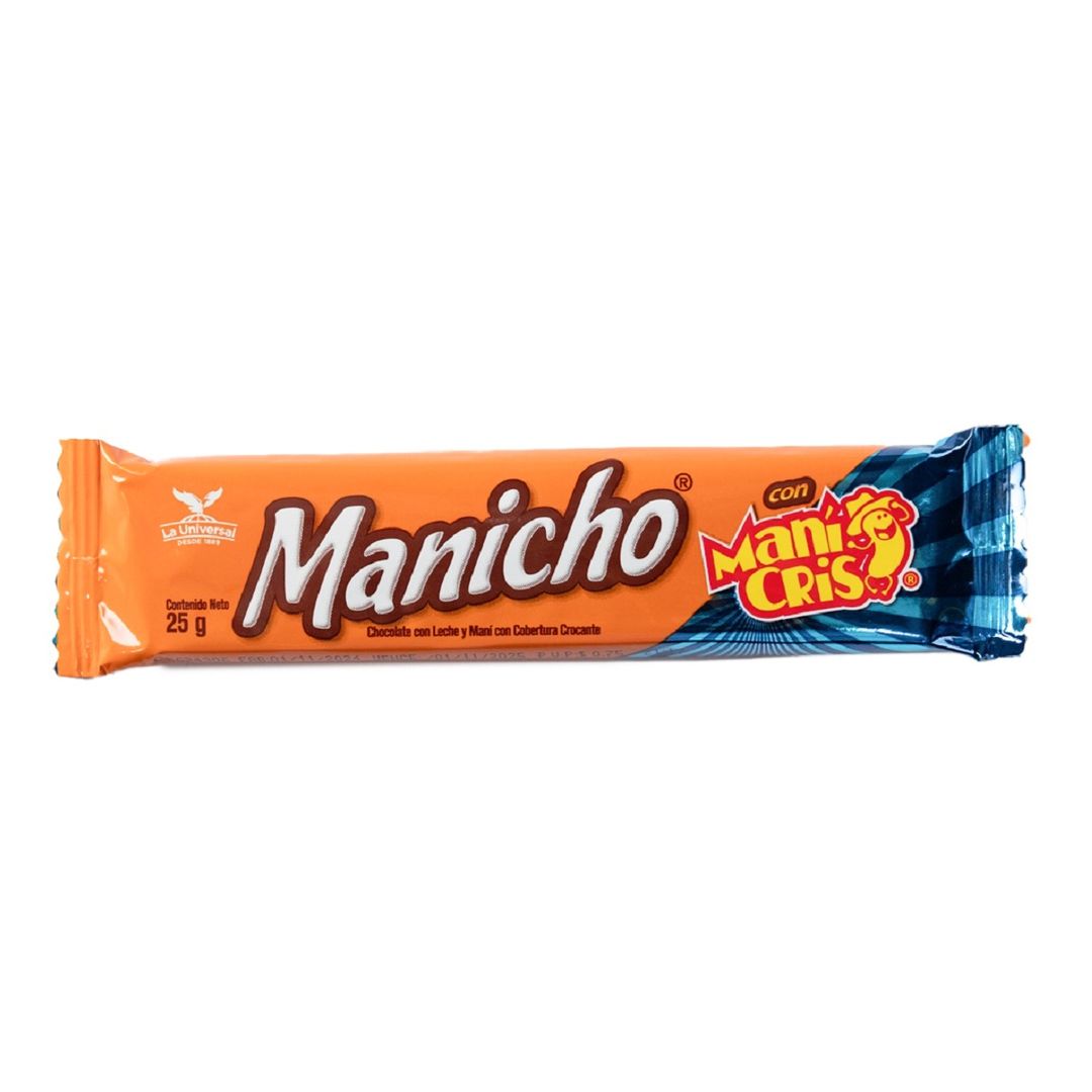 Barra de Chocolate Manicho con Maní Cris 25 g - 1014825