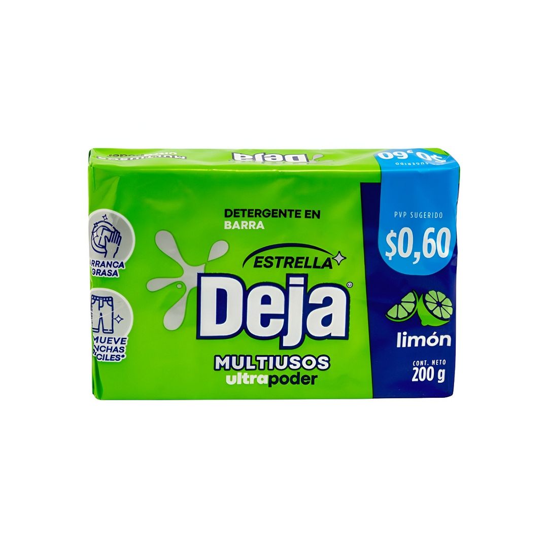 Detergente en Barra Deja Estrella Limón 200 g - 1014833