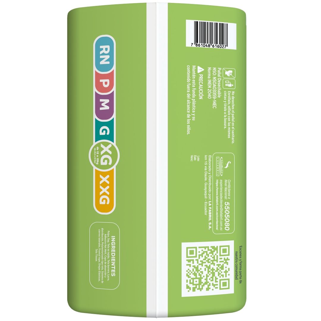 Pañales Desechables Nappis Protect Plus Talla XG - 100 Unidades - 1018445