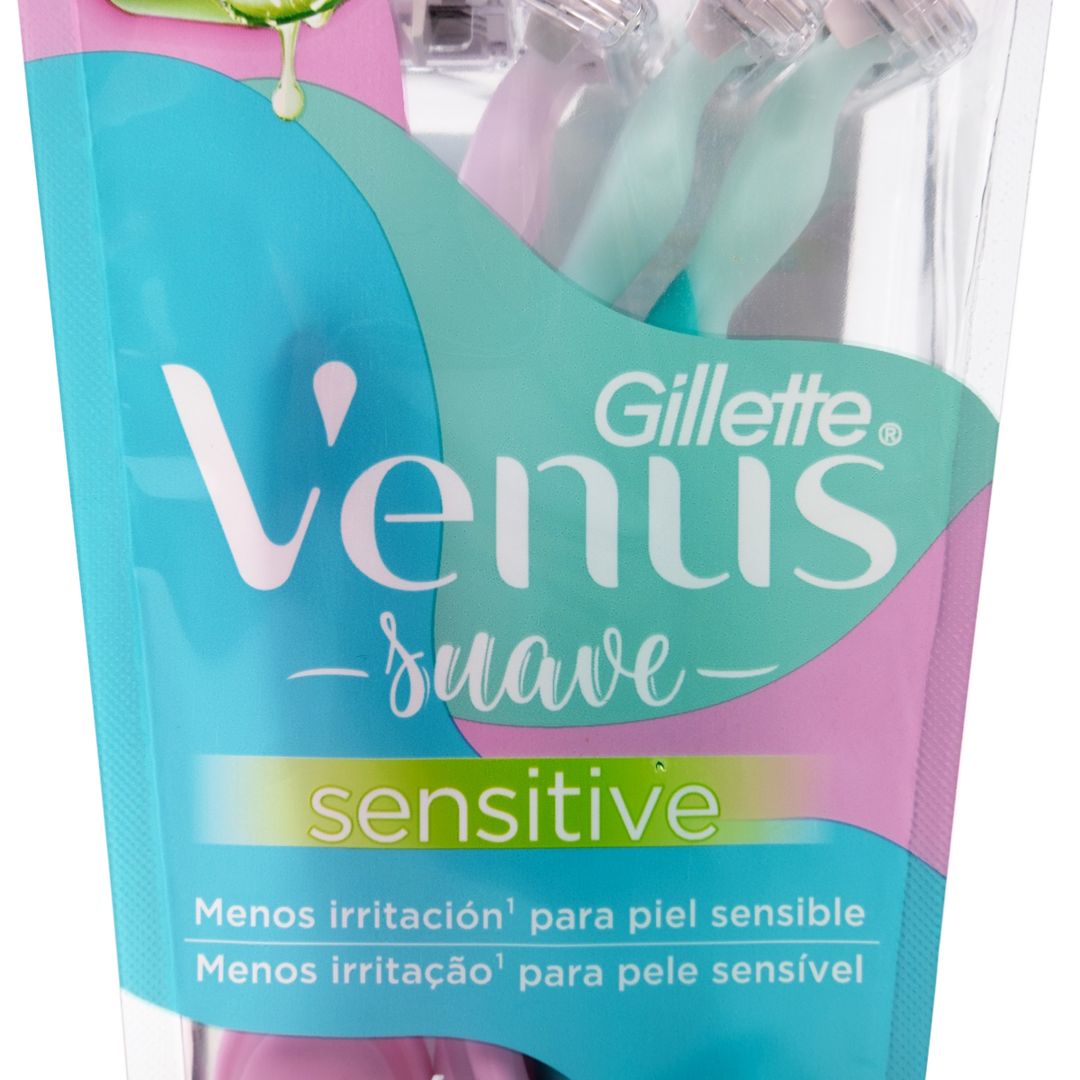 Pack 4 Uds Máquina para Afeitar Gillette Venus Suave Sensitive Aloe ...
