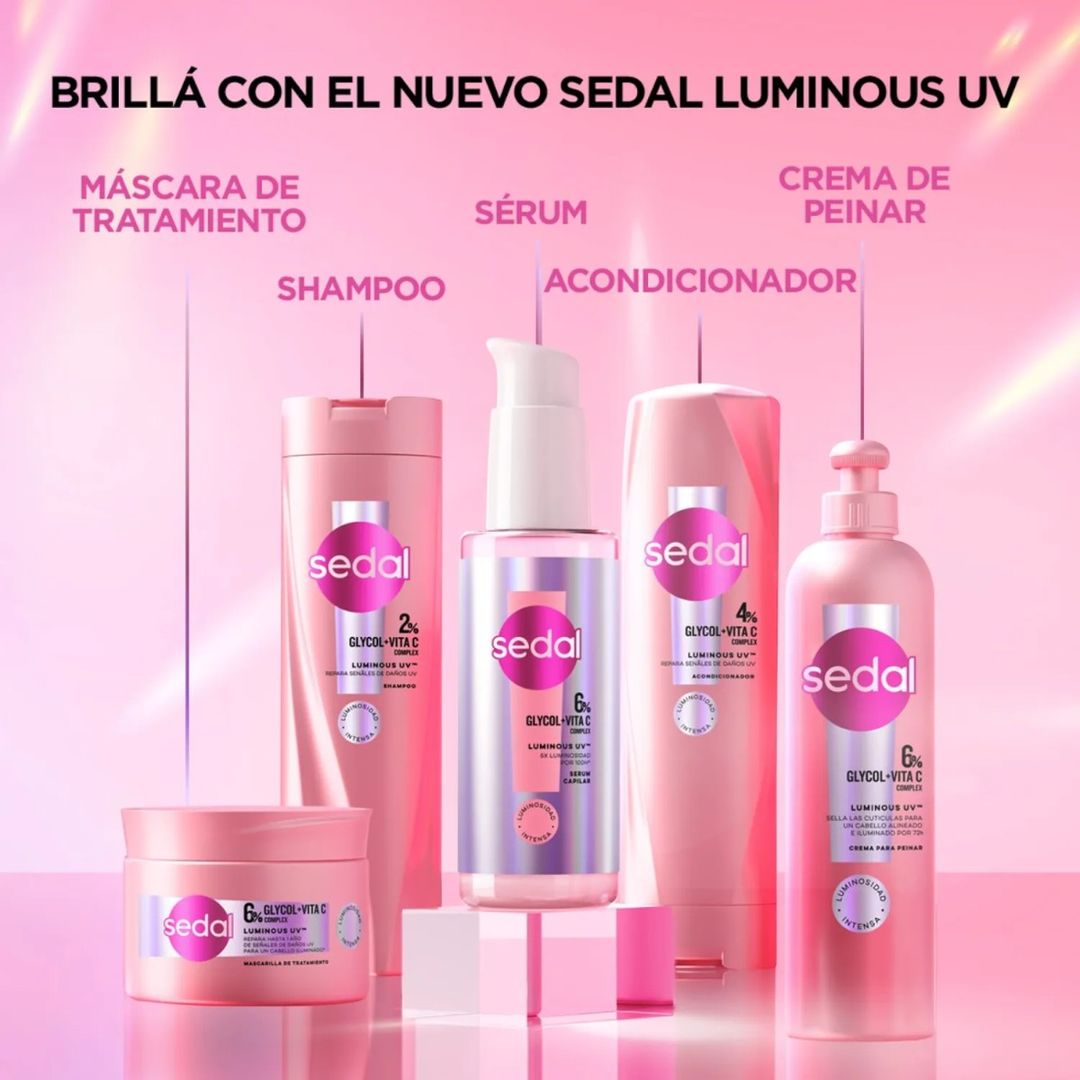 Shampoo Sedal Glycolic más Vitamina C Complex Luminous UV 340 ml - 1022115