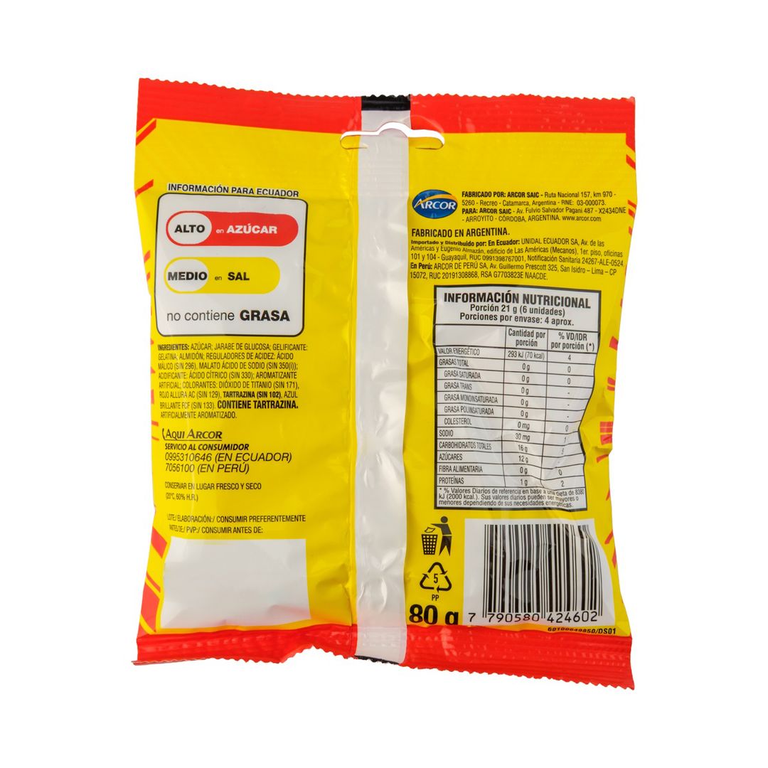 Gomitas Mogul Ácido Dulce Sandía Extreme 80 g - 1071482