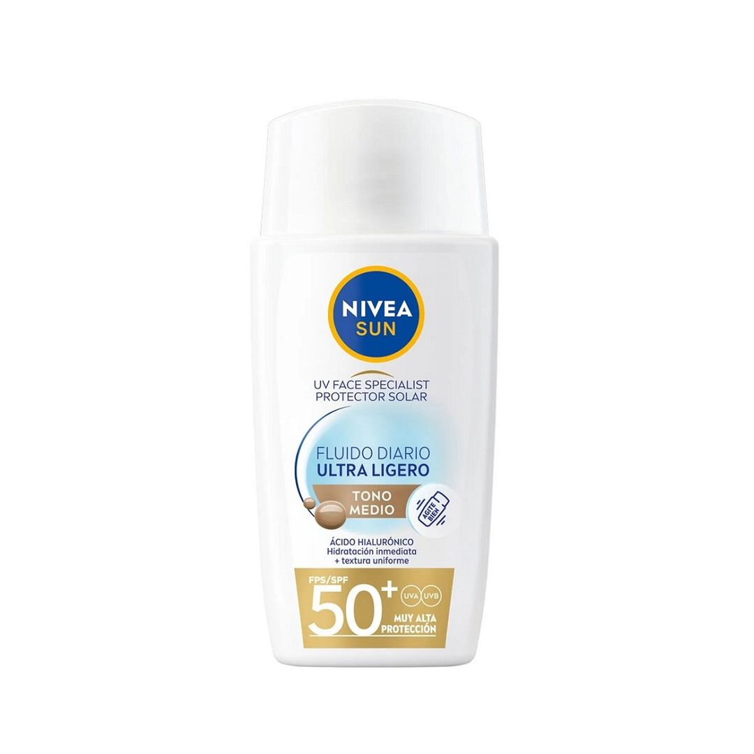 Protector Solar Facial Nivea Sun UV Face Specialist Fluido Ultra Ligero ...