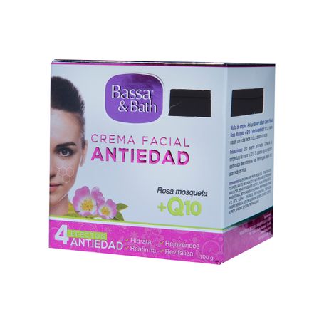 Crema Facial Bassa & Bath Antiedad - Rosa Mosqueta Q10 - 912583