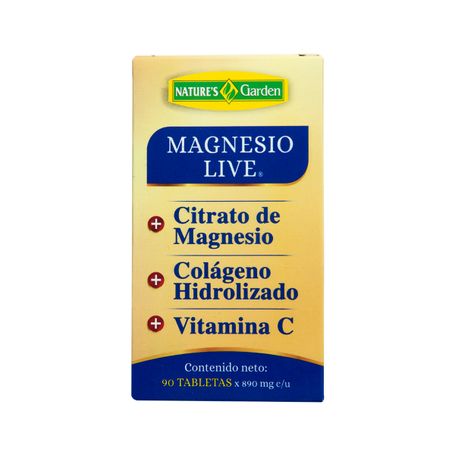 Magnesio Live Natures Garden 90 Tabletas - 914151