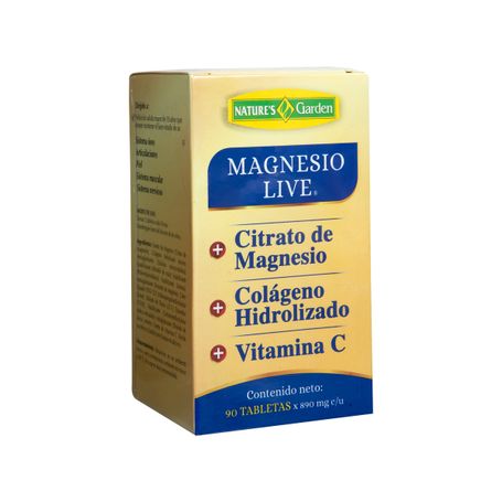 Magnesio Live Natures Garden 90 Tabletas - 914151