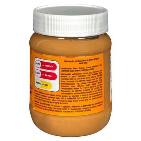 Mantequilla de Maní Original Maní King 350 g - 956257